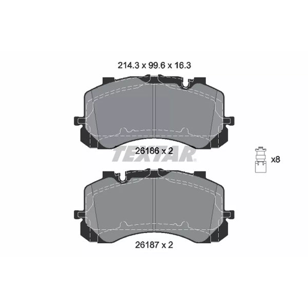 Bentley Bentayga 4V1 4.0 Front Genuine OE Textar 4M0698151AE BRAKE PAD ...